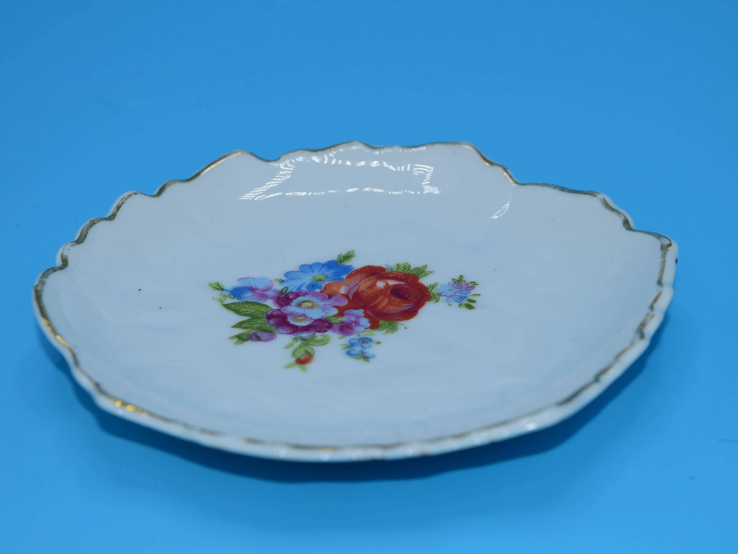 Bon Bon Plate Vintage Hand Painted Made in Japan Leaf Shaped | Etsy