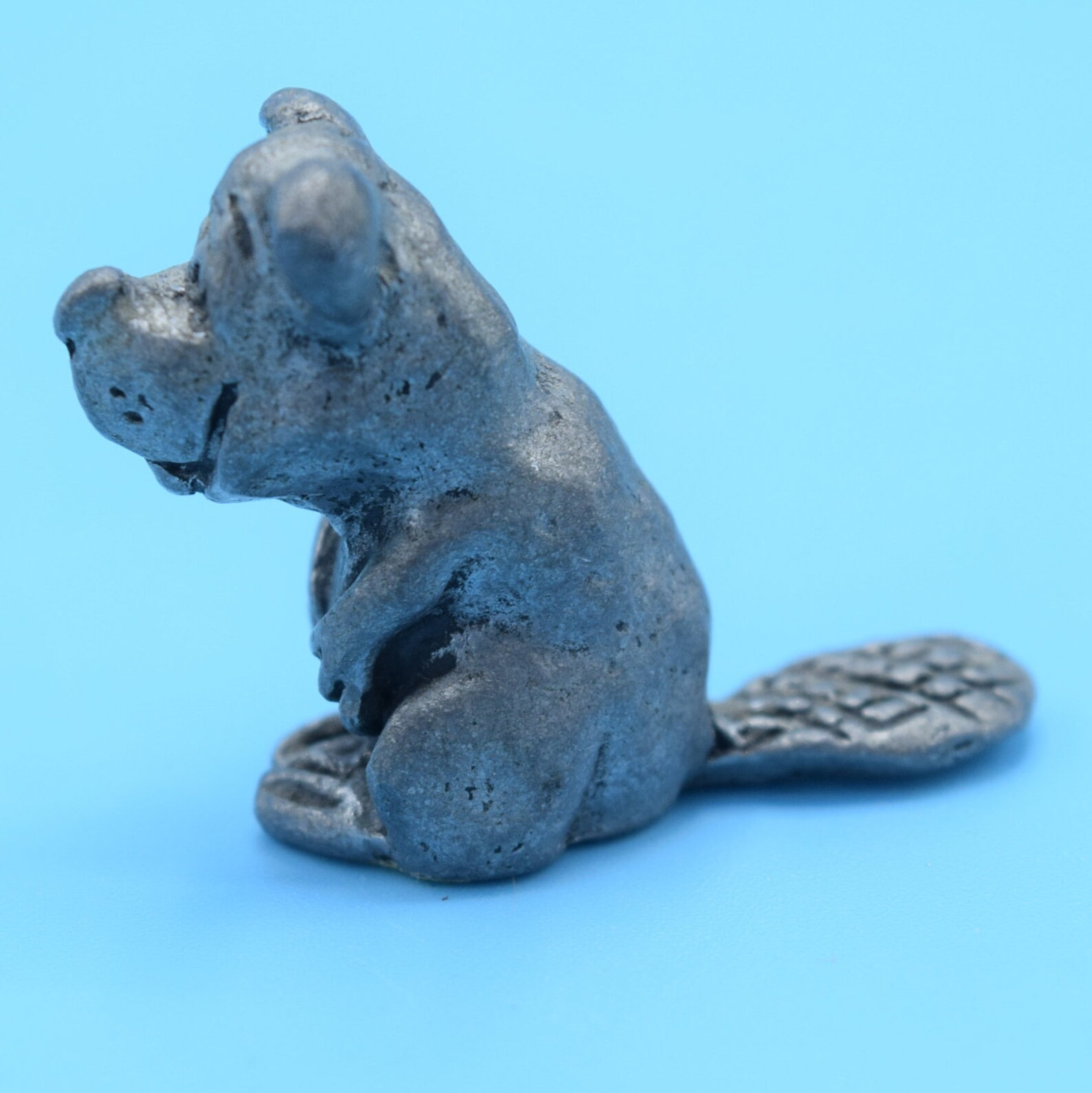 Pewter Beaver Figurine Vintage Metal Beaver Sculpture Statue | Etsy
