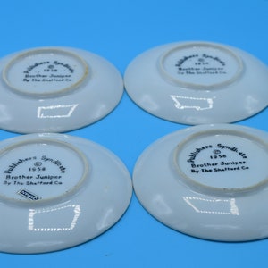 Brother Juniper Publishers Syndicate Plates Set of 4 Vintage 1958 ...