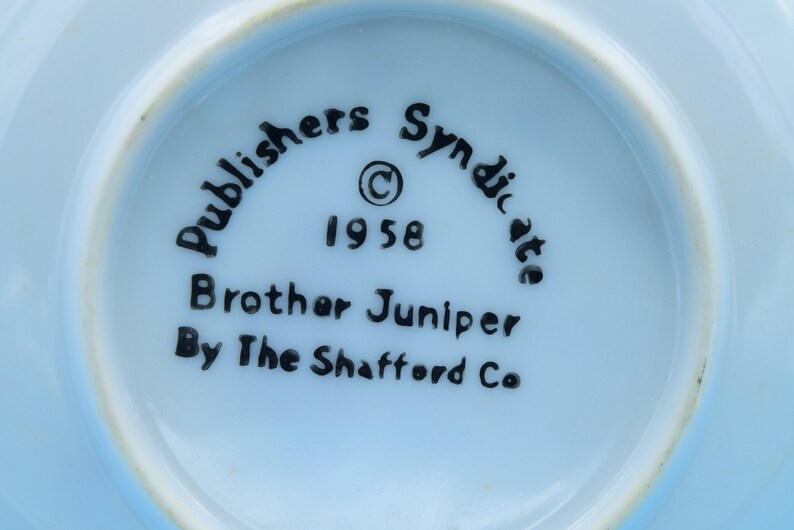Brother Juniper Publishers Syndicate Plates Set of 4 Vintage - Etsy