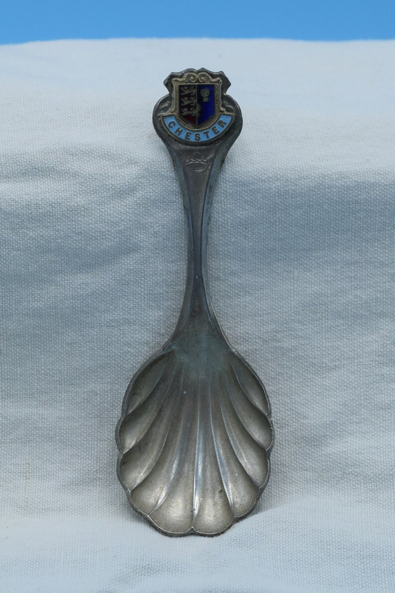 Chester Coat of Arms Souvenir Spoon Vintage Enamel Chester - Etsy