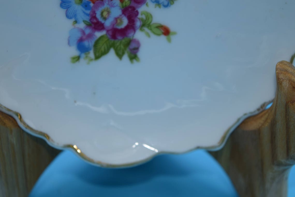Bon Bon Plate Vintage Hand Painted Made in Japan Leaf Shaped | Etsy