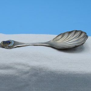 Chester Coat of Arms Souvenir Spoon Vintage Enamel Chester Crest Sugar ...