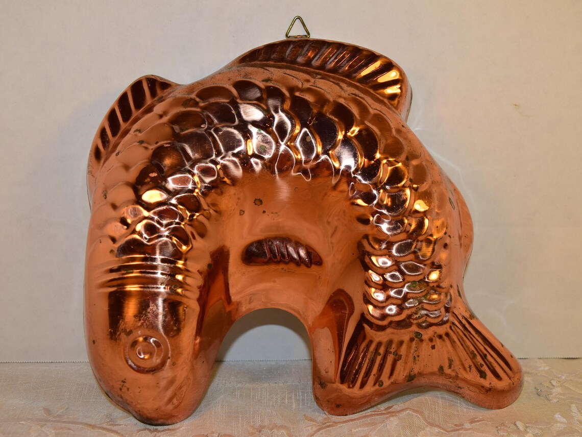 Copper Fish Mold Vintage Fish Jello Mold Wall Hanging Copper French ...