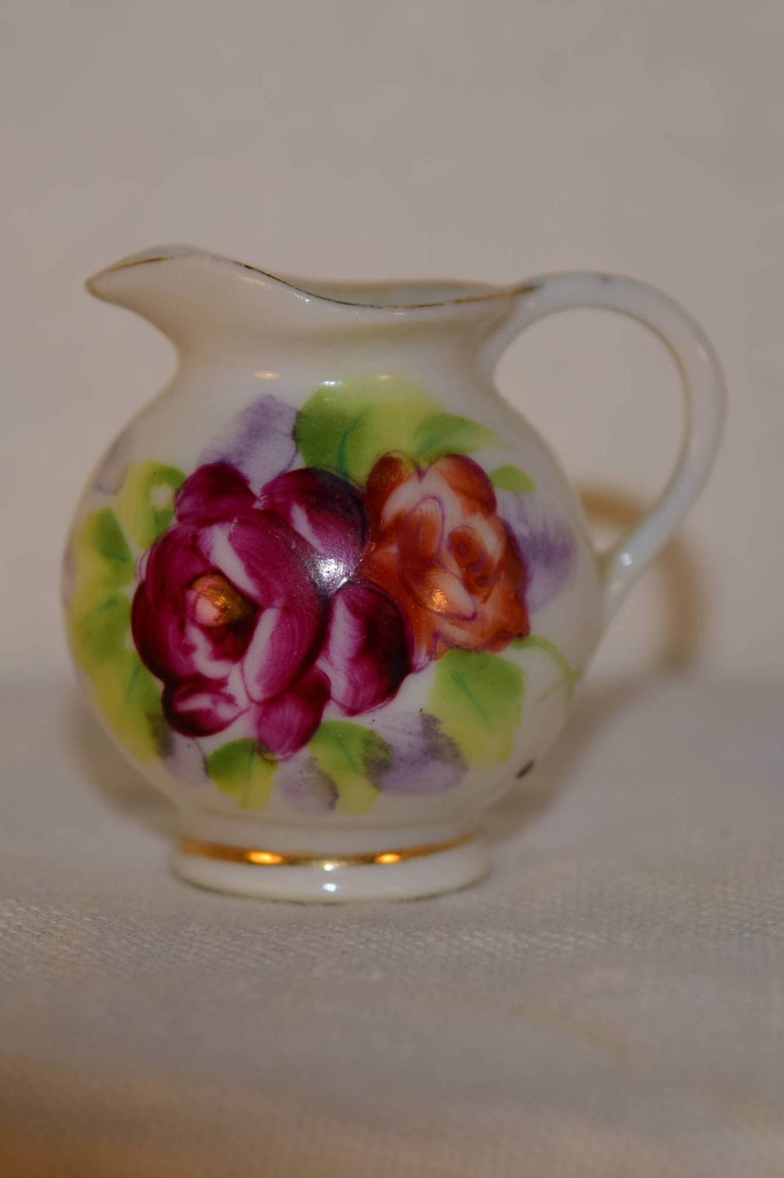 Miniature Porcelain Floral Pitcher Vintage Dollhouse Pink | Etsy