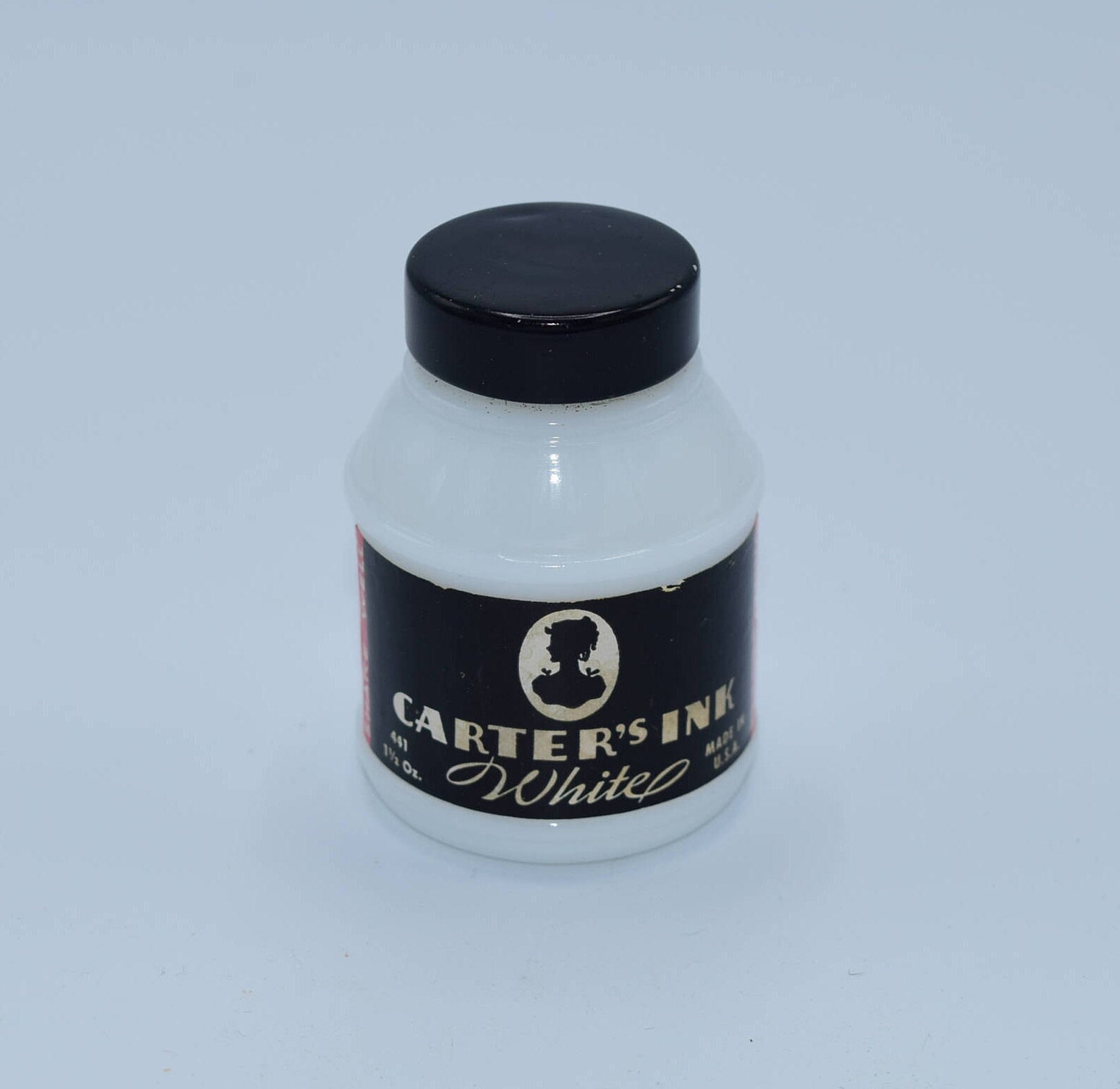 Carter's Ink White Bottle Vintage Early White Out 441 Screw Top Inkwell ...