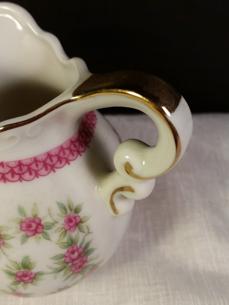 Lefton Pink Creamer Vintage Chintz Pattern Small Pink Roses - Etsy