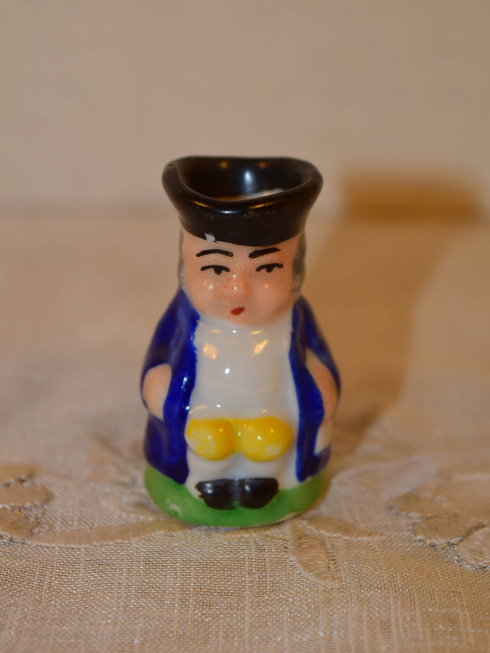 Miniature Toby Pitcher Vintage Blue Colonial Man Mini Creamer | Etsy