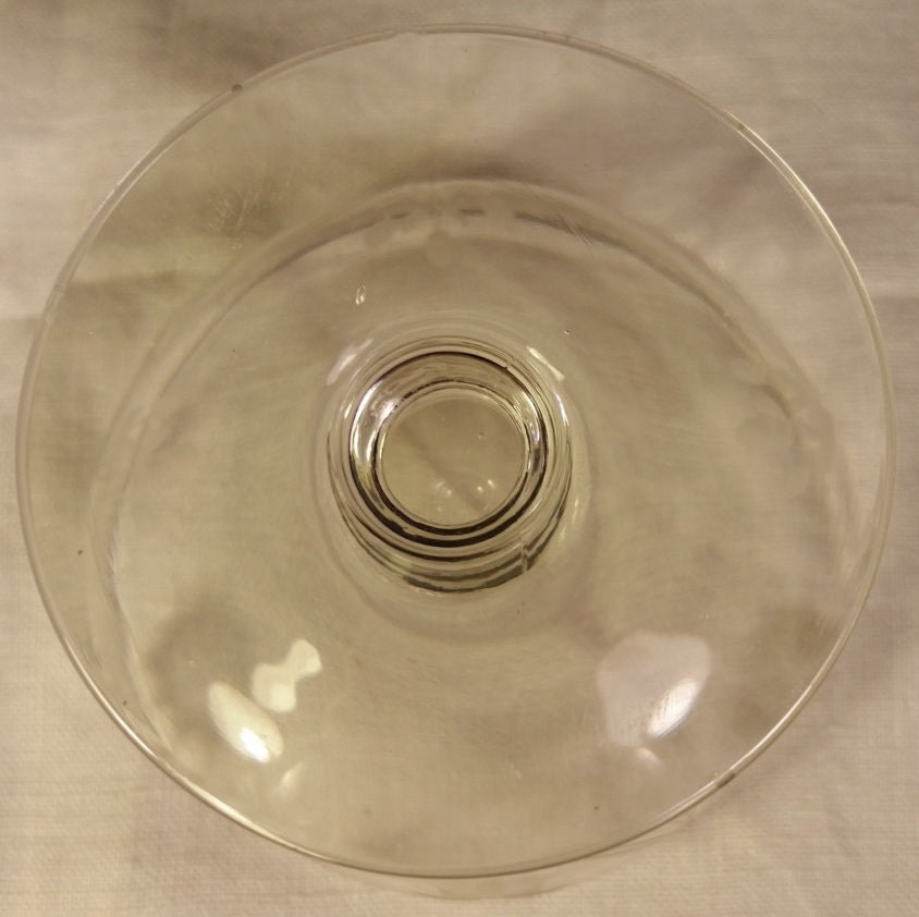 Etched Blown Crystal Glass Sundae Dish Vintage Dessert Bowl | Etsy