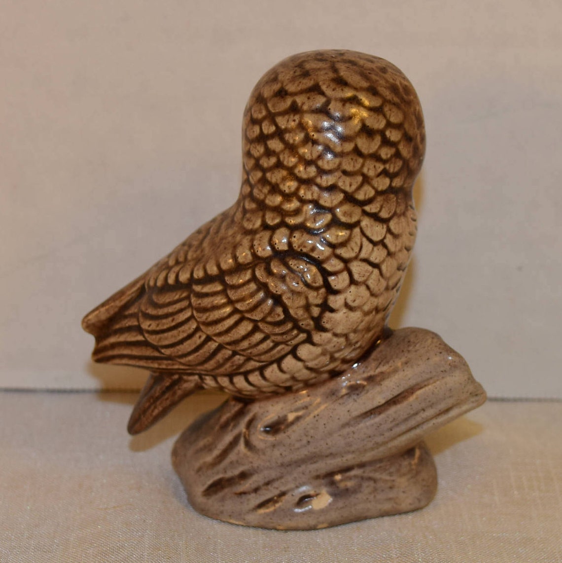 Miniature Owl on Branch Figurine Vintage Owl Sculpture Vintage | Etsy