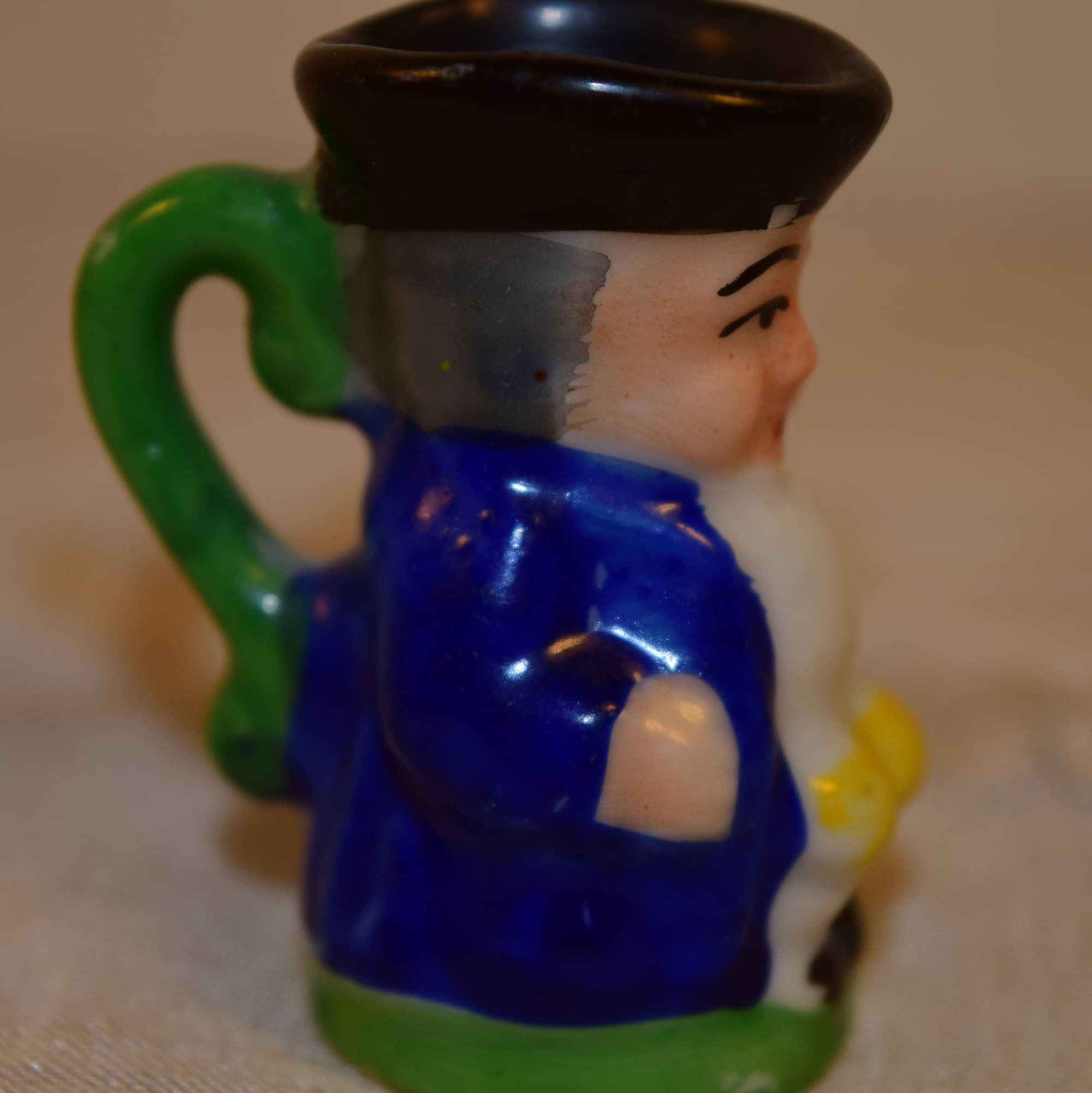 Miniature Toby Pitcher Vintage Blue Colonial Man Mini Creamer | Etsy