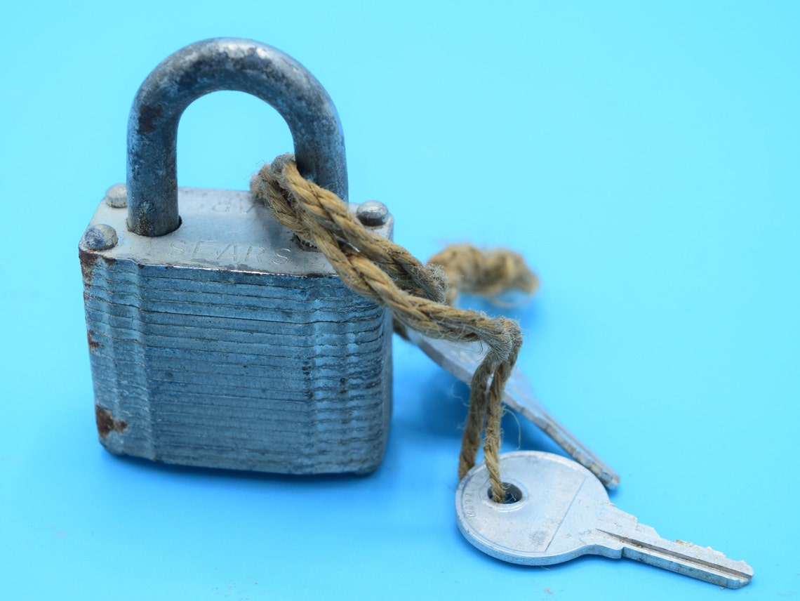 Sears Lock With 2 Keys Vintage Steel Working Padlock and Sears - Etsy