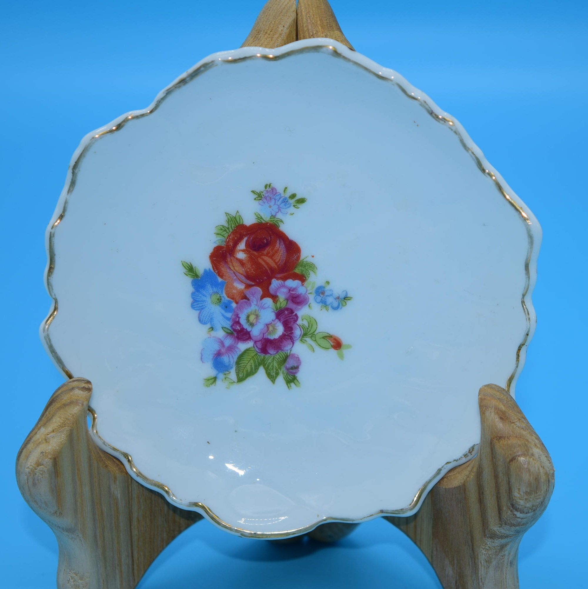 Bon Bon Plate Vintage Hand Painted Made in Japan Leaf Shaped | Etsy