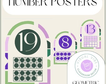 Printable Candy Theme Number Posters Classroom Decor Sweet - Etsy