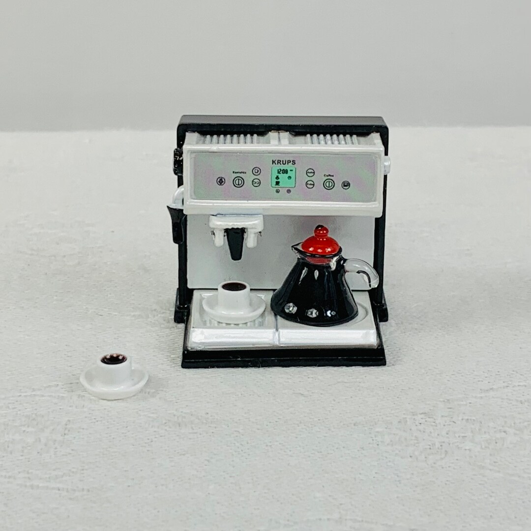 Miniature Coffee Maker Machine W/pot & 2 Cups Set for Dollhouse or ...