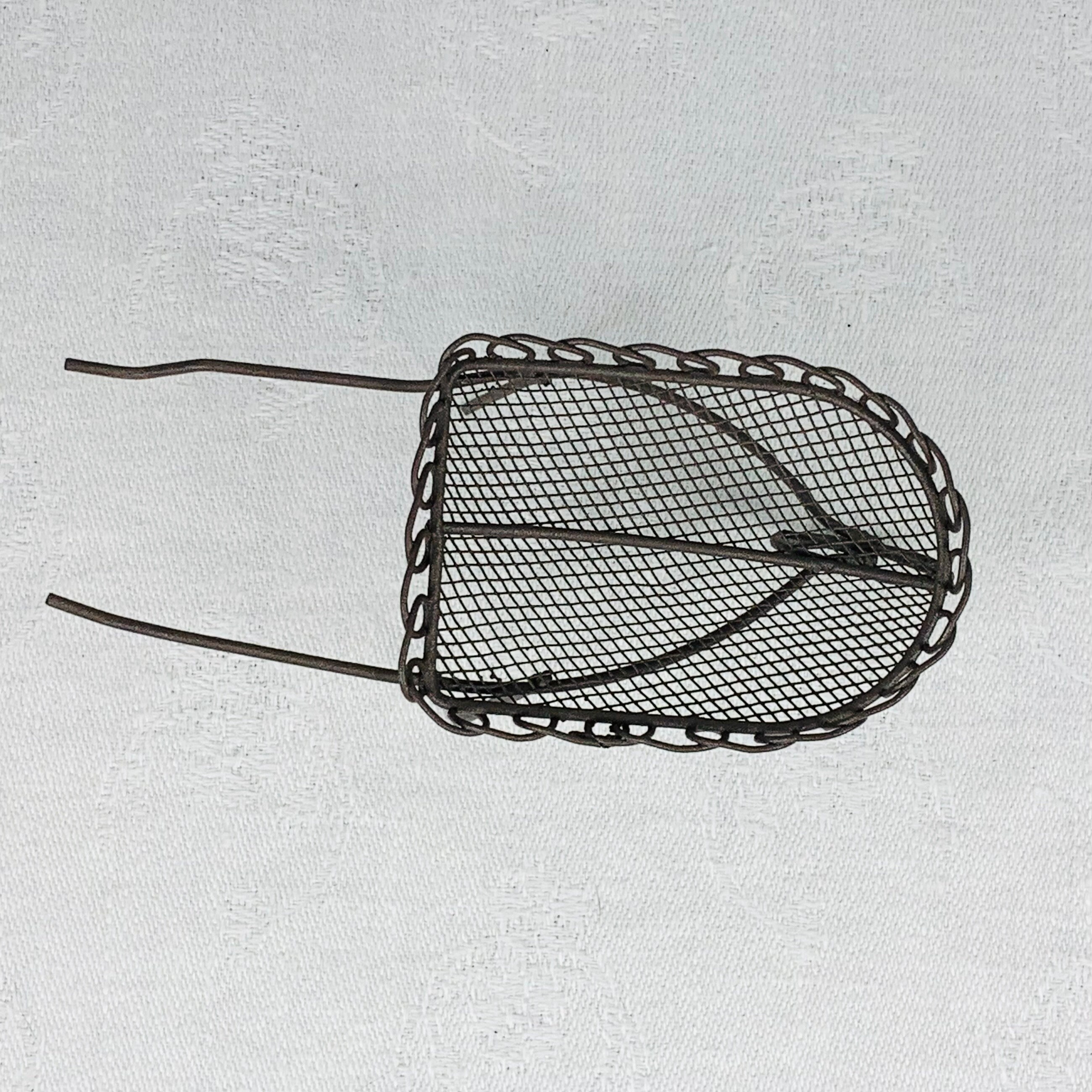 Vintage Miniature Wire & Mesh Wheel Barrel for Dollhouses or Mini ...
