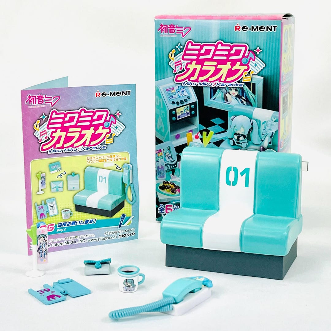 Re-ment Hatsune Miku Karaoke: Miniature Snack Items & Sofa - Blind Box ...