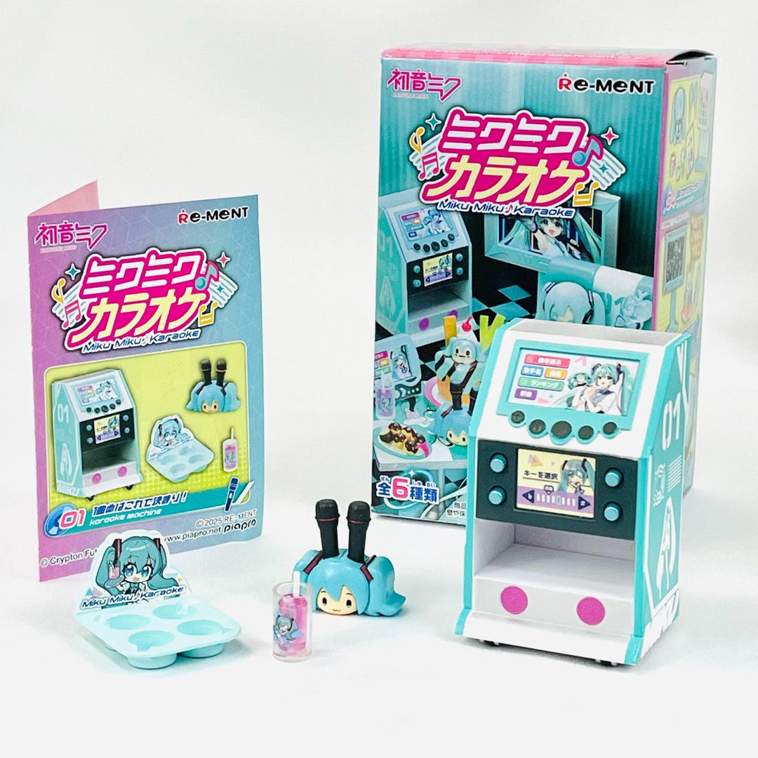 Re-ment 2025 Hatsune Miku Karaoke Miniatures: Karaoke Machine (box #1 ...