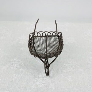 Vintage Miniature Wire & Mesh Wheel Barrel for Dollhouses or Mini ...