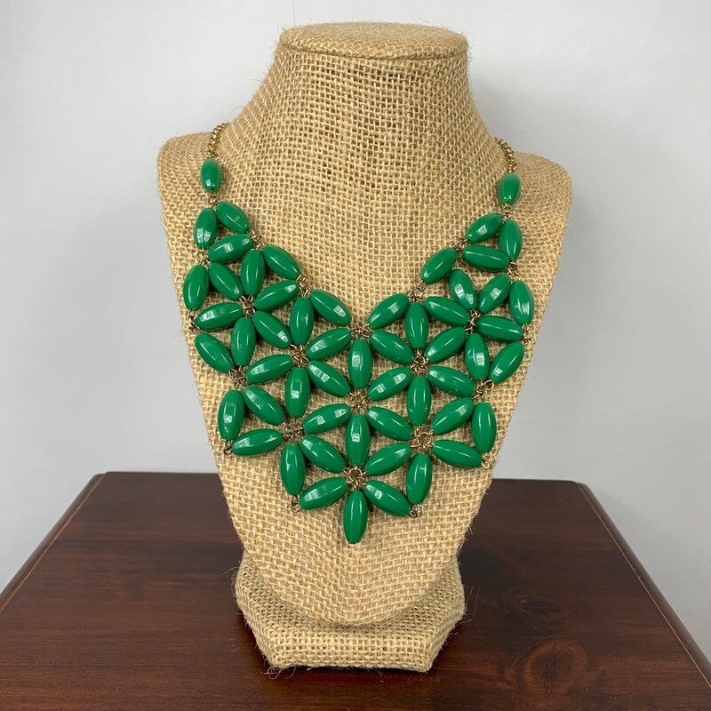 Green Bib Necklace - Etsy