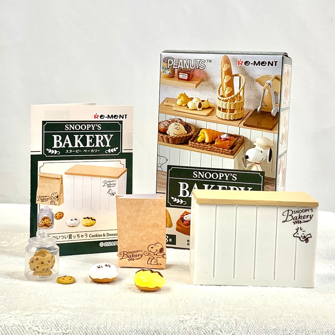 Re-ment 2024 Snoopy’s Bakery Miniatures: Cookies & Donuts Set (blind ...