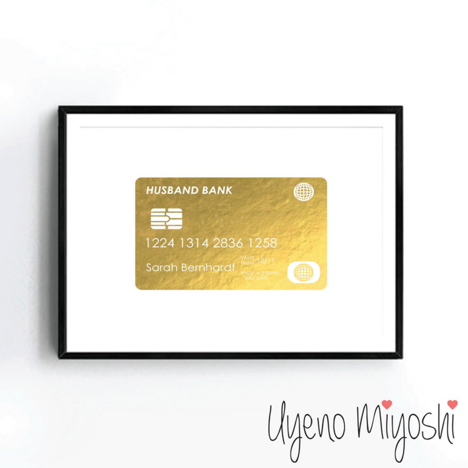 Credit Card Gold Foil Print Gold Print Custom Print in Gold - Etsy
