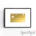 Credit Card Gold Foil Print Gold Print Custom Print in Gold - Etsy