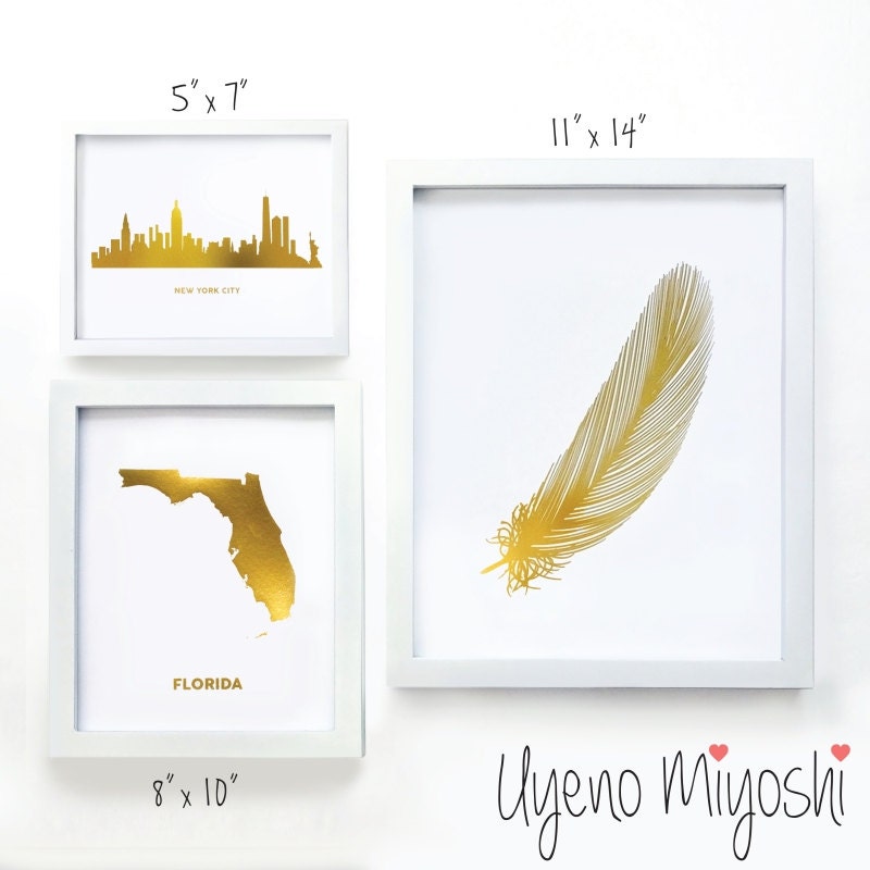 Paris Gold Foil Print, Gold Print, Map Custom Print in Gold ...