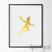 Peter Pan I Gold Foil Print, Gold Print, Cartoon Custom Print in Gold ...