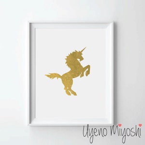 Unicorn Gold Foil Print, Gold Print, Disney Custom Print in Gold ...