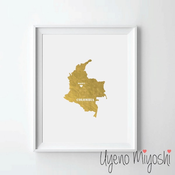Custom Map of Colombia - Etsy