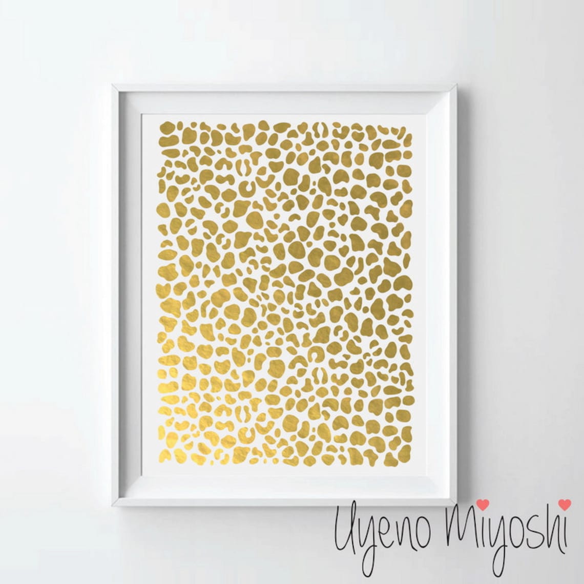 Leopard Pattern Gold Foil Print Gold Print Custom Quote in - Etsy