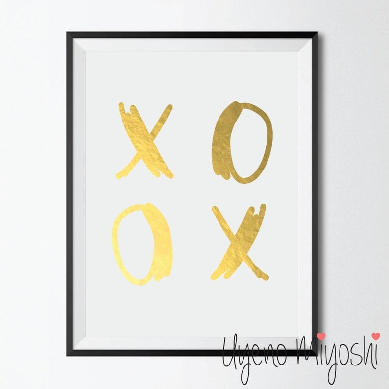 XOXO I Gold Foil Print, Gold Print, Custom Name Print in Gold ...