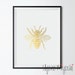 Bee Retro Gold Foil Print Gold Print Custom Print in Gold - Etsy