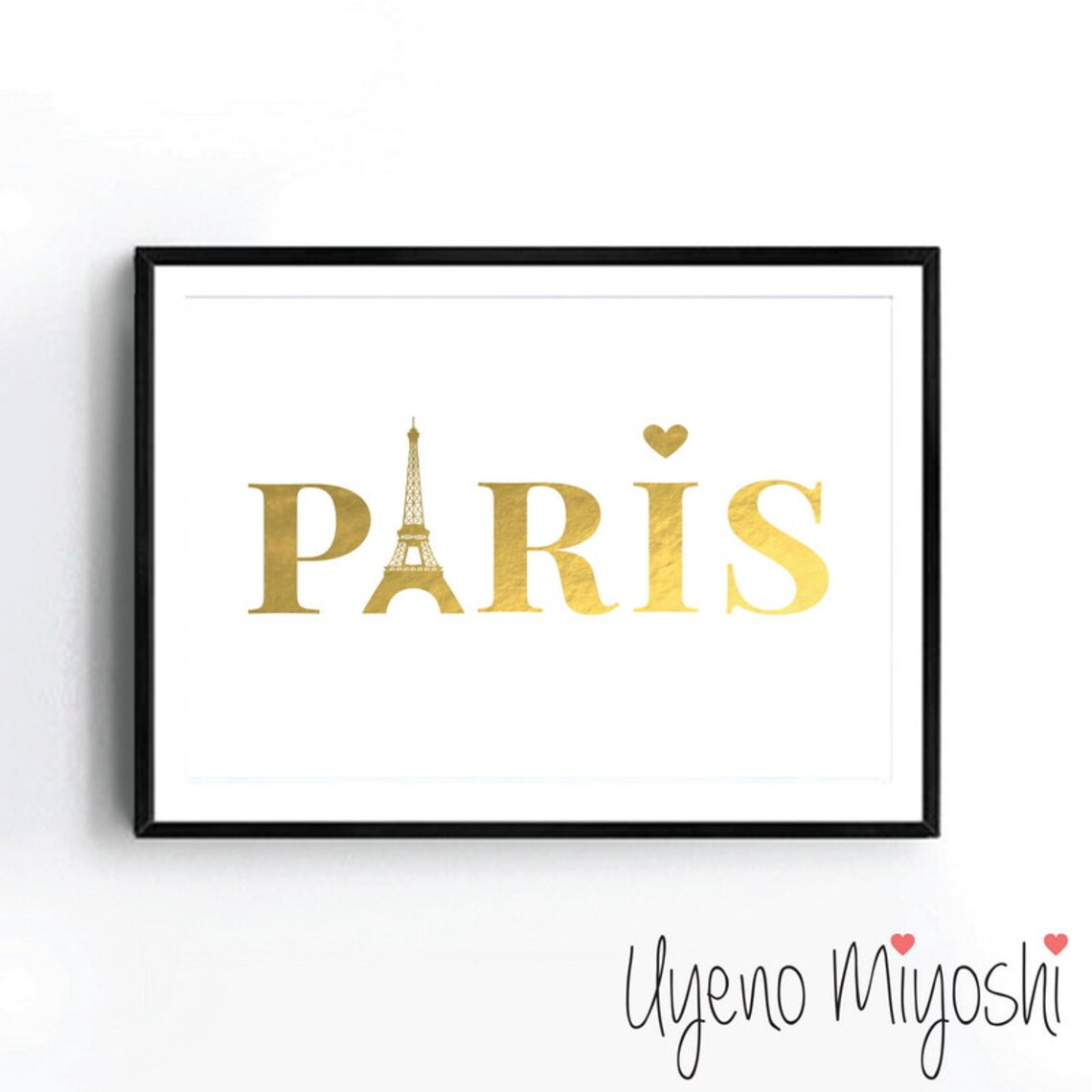 Paris Gold Foil Print Gold Print Map Custom Print in Gold - Etsy