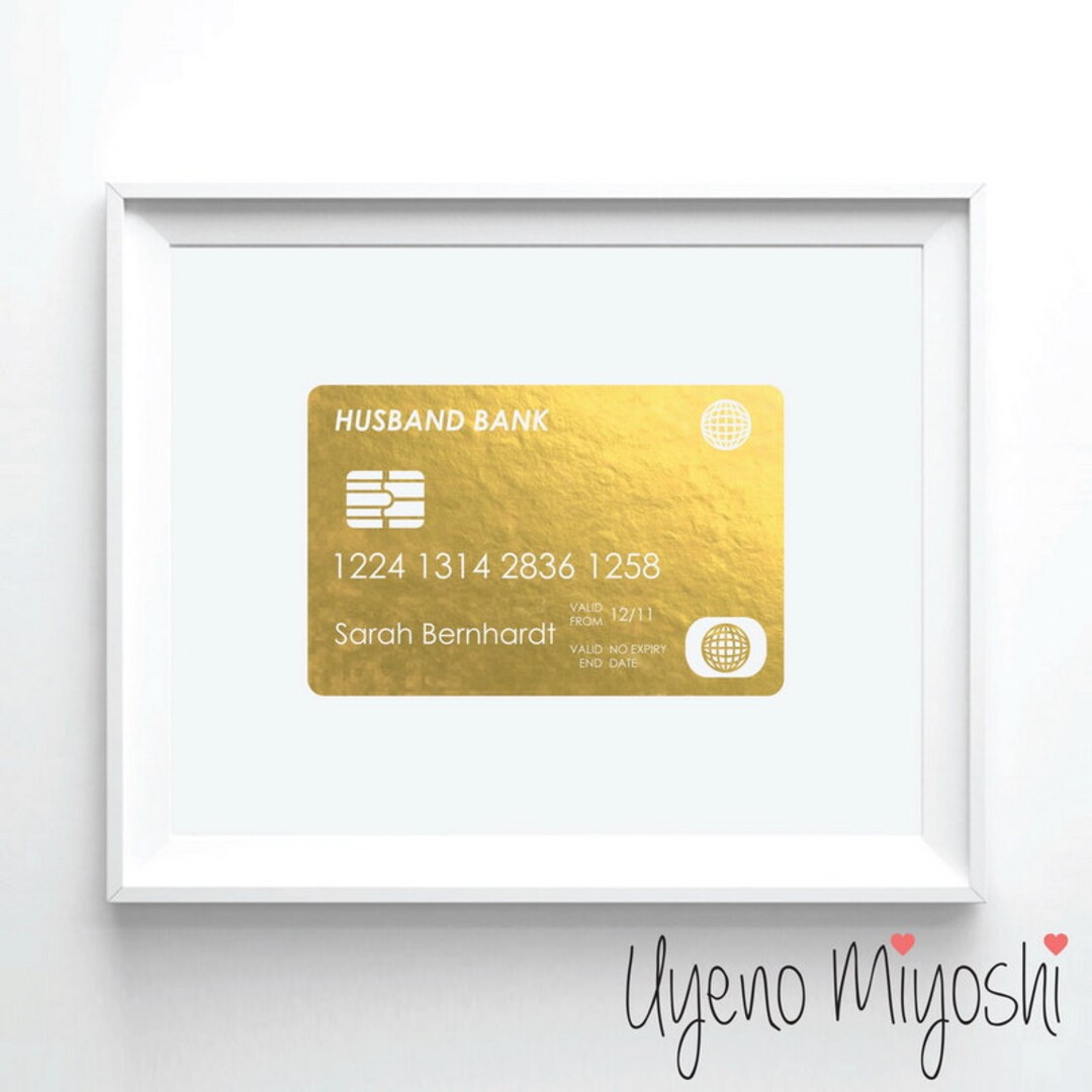 Credit Card Gold Foil Print, Gold Print, Custom Print in Gold ...