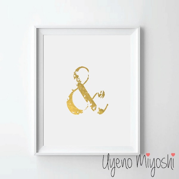 Gold Foil Ampersand - Etsy