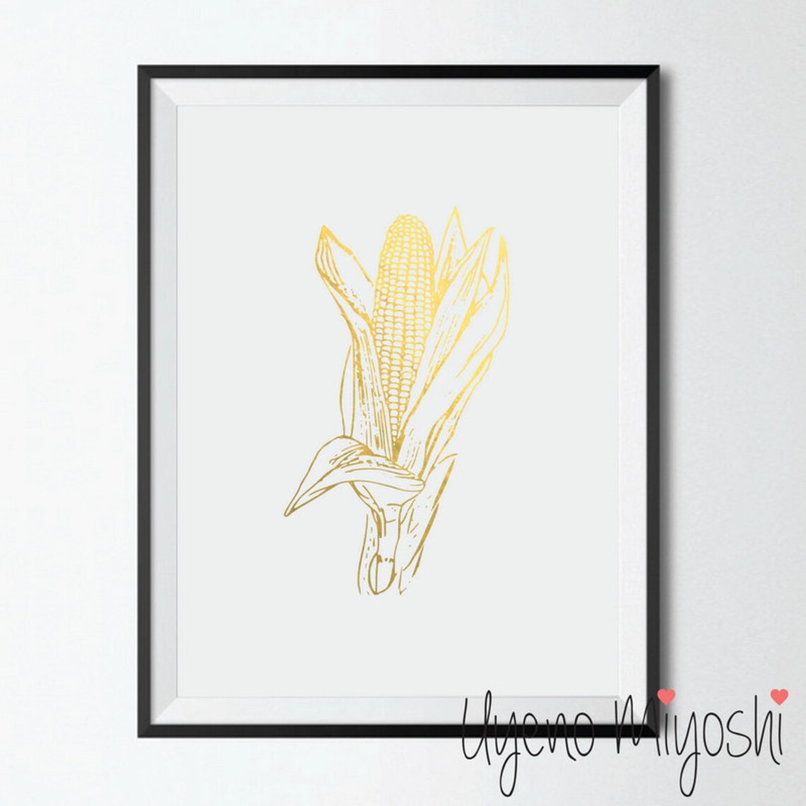 Corn Gold Foil Print Gold Print Custom Print in Gold - Etsy