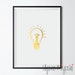 Light Bulb Gold Foil Print, Gold Print, Custom Print in Gold ...