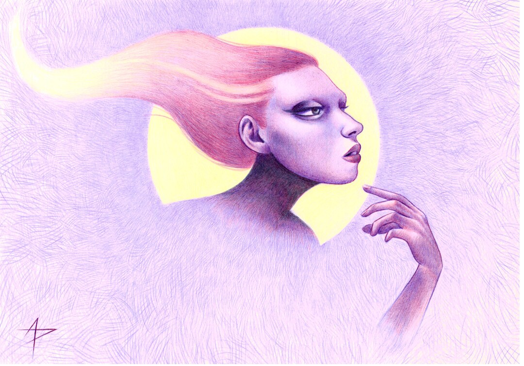 TOXIC Original Drawing on Paper, A3 Size, Colour Pencils, Pop ...