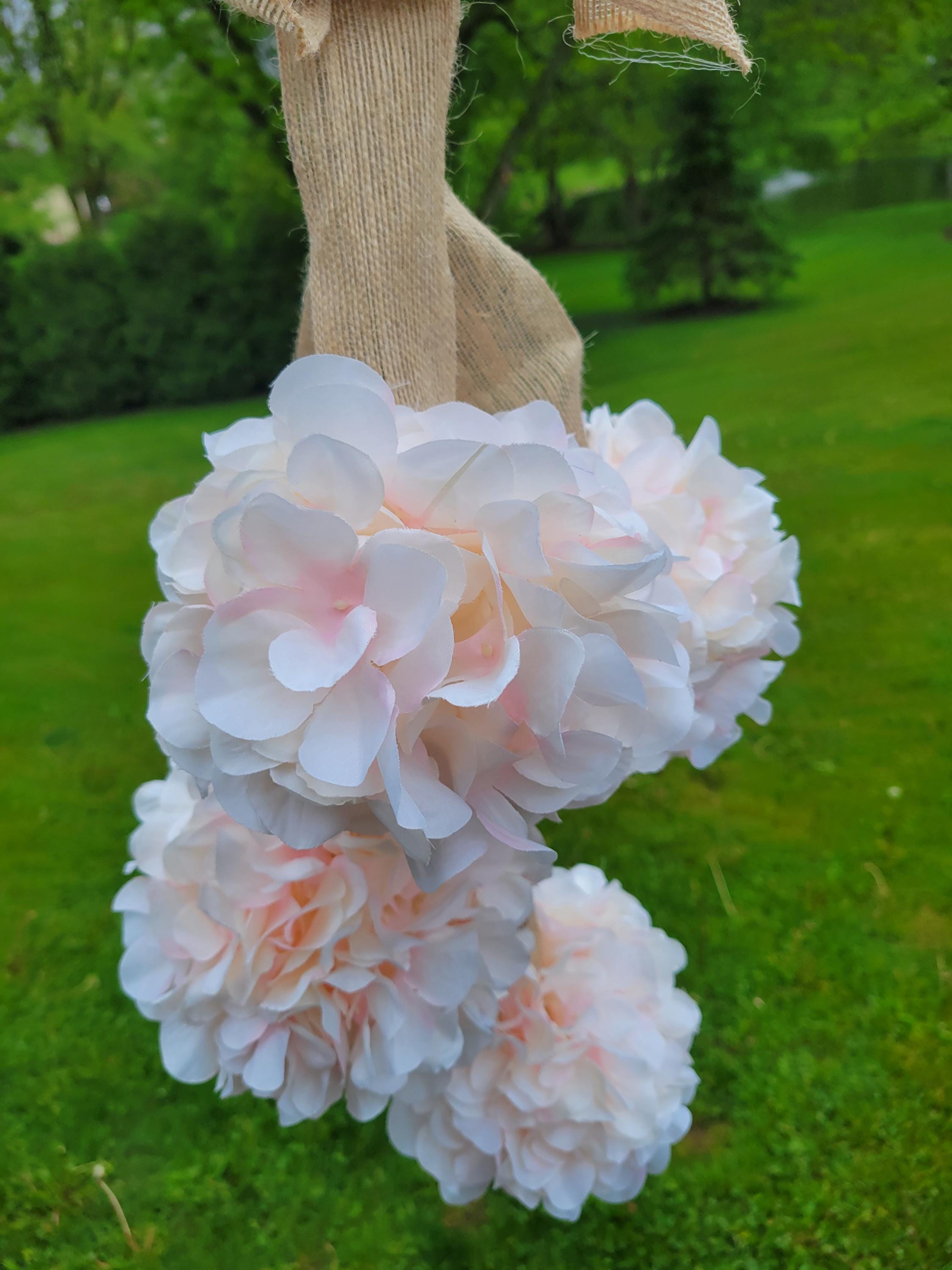 Handmade Hydrangea Swag in Light Pink, Cream Color and Mint. - Etsy