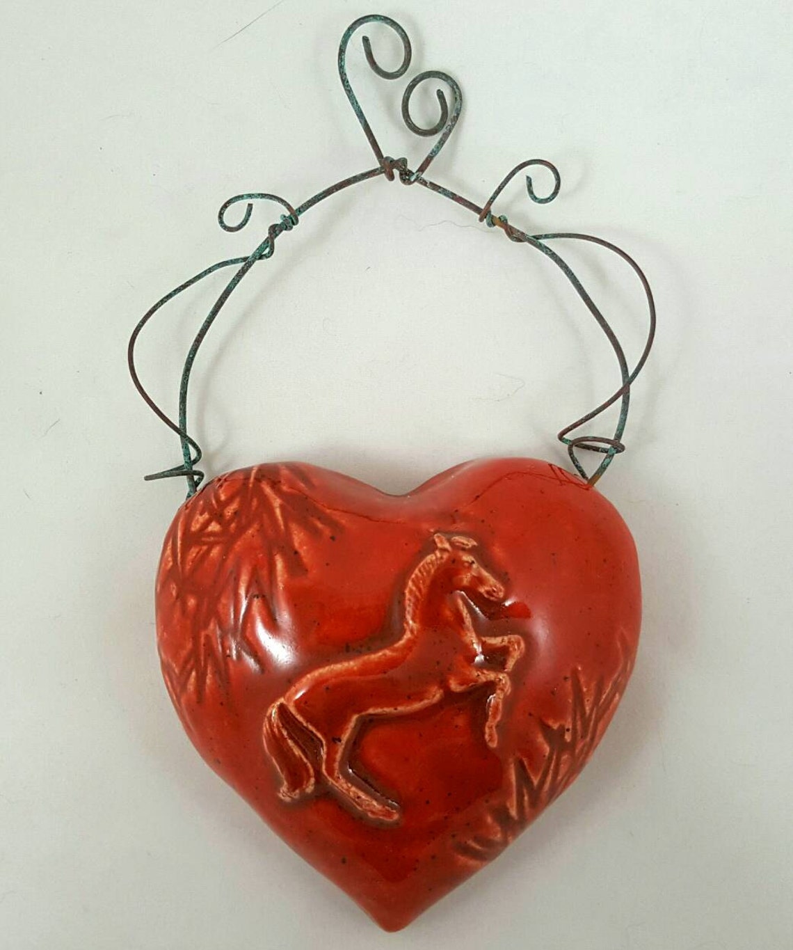 Wall Heart Ceramic Heart Ornament Ceramic Hearts Wall - Etsy