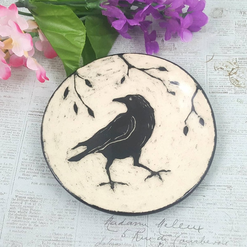 Ceramic Bowl Crow - Etsy