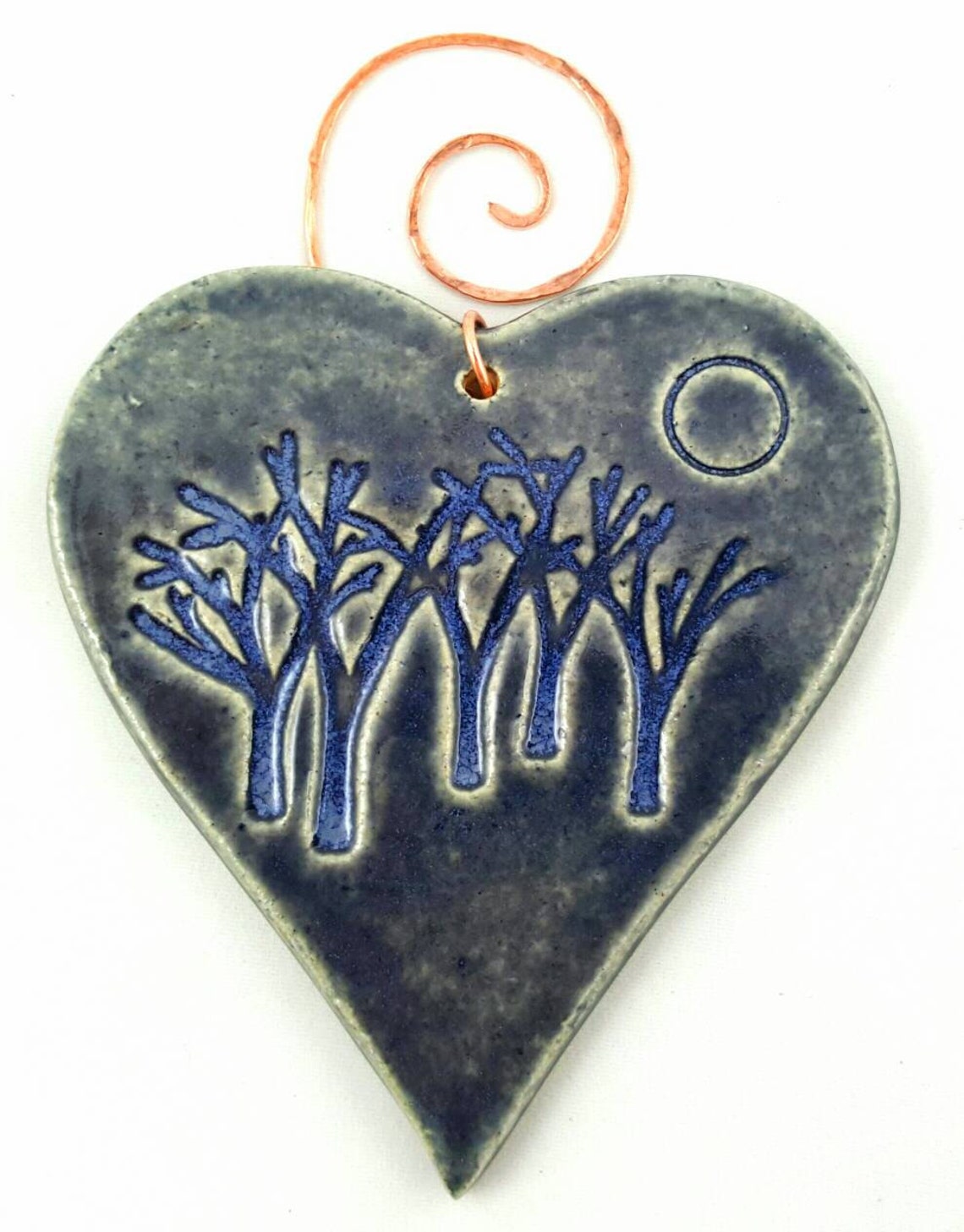 Wall heart ceramic heart ornament ceramic hearts wall | Etsy