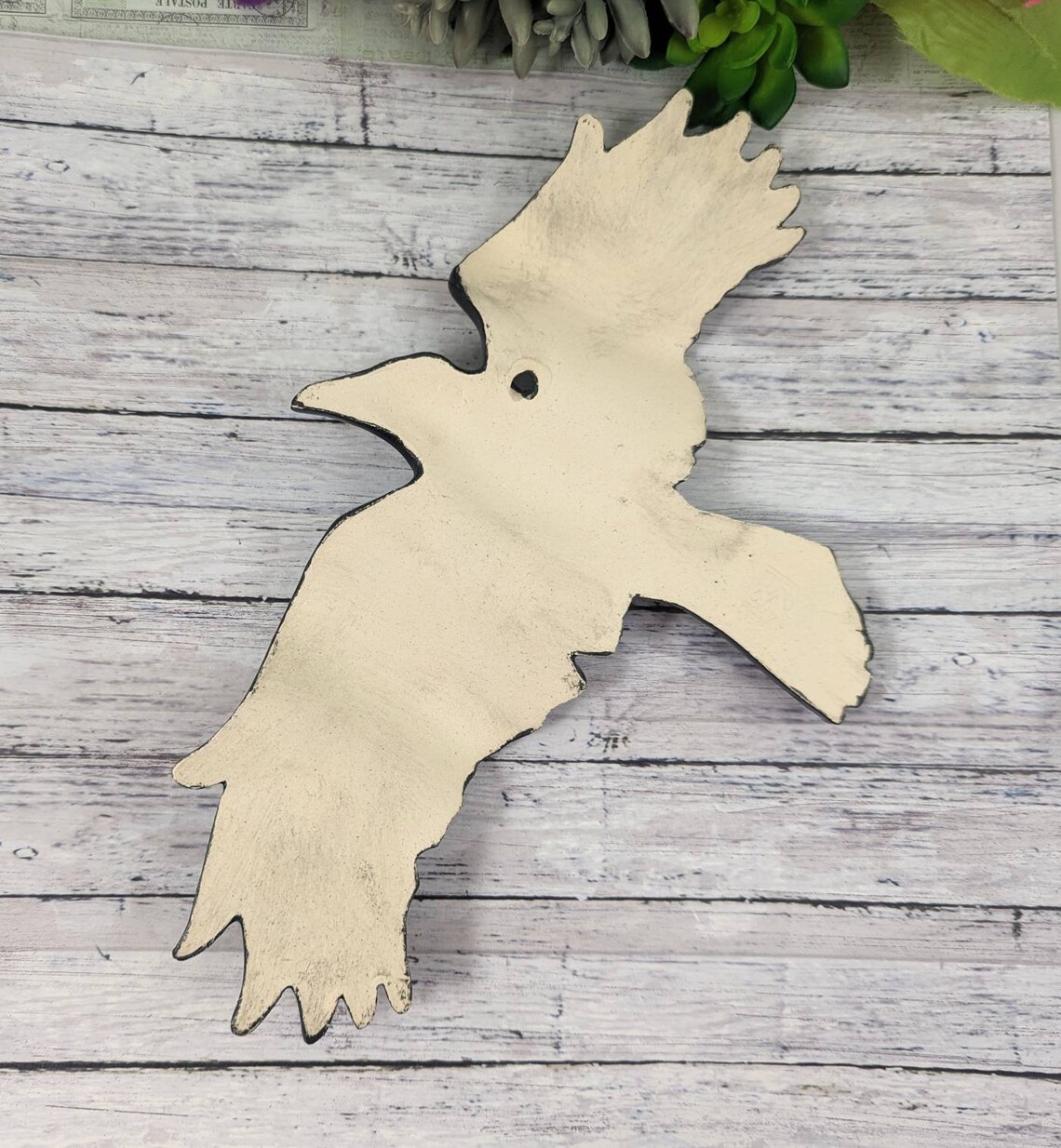 Raven or Crow Ceramic Wall Sculpture, Sgraffito Bird Sculpture, Flying ...