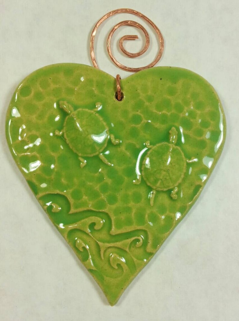 Wall heart ceramic heart ornament ceramic hearts wall | Etsy