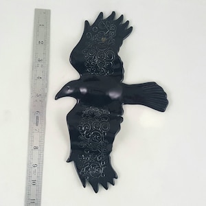 Raven Bird Ceramic Wall Sculpture, Crow Wall Sculpture, Gift for Bird ...