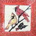 Cardinal Birds Sgraffito Pottery Plate, Red Cardinal Ceramic Dish ...