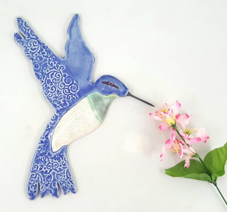Bird Sculpture, Hummingbird Sculpture, Pottery Bird, Ceramic Bird, Gift ...