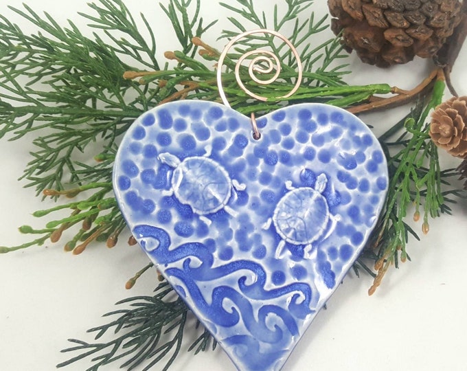 Turtle Wall Heart Heart Ornament Wall Hanging Heart Ceramic - Etsy